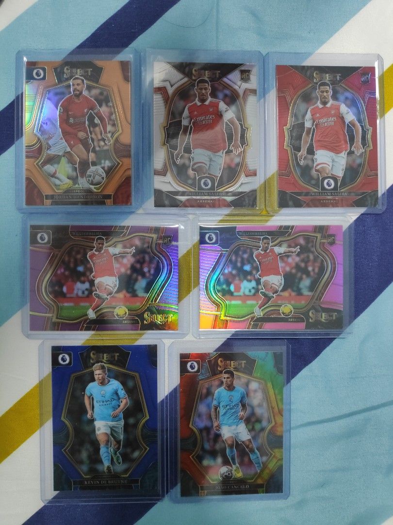 Select English Premier League Soccer Cards Coloured/Numbered Cards ...