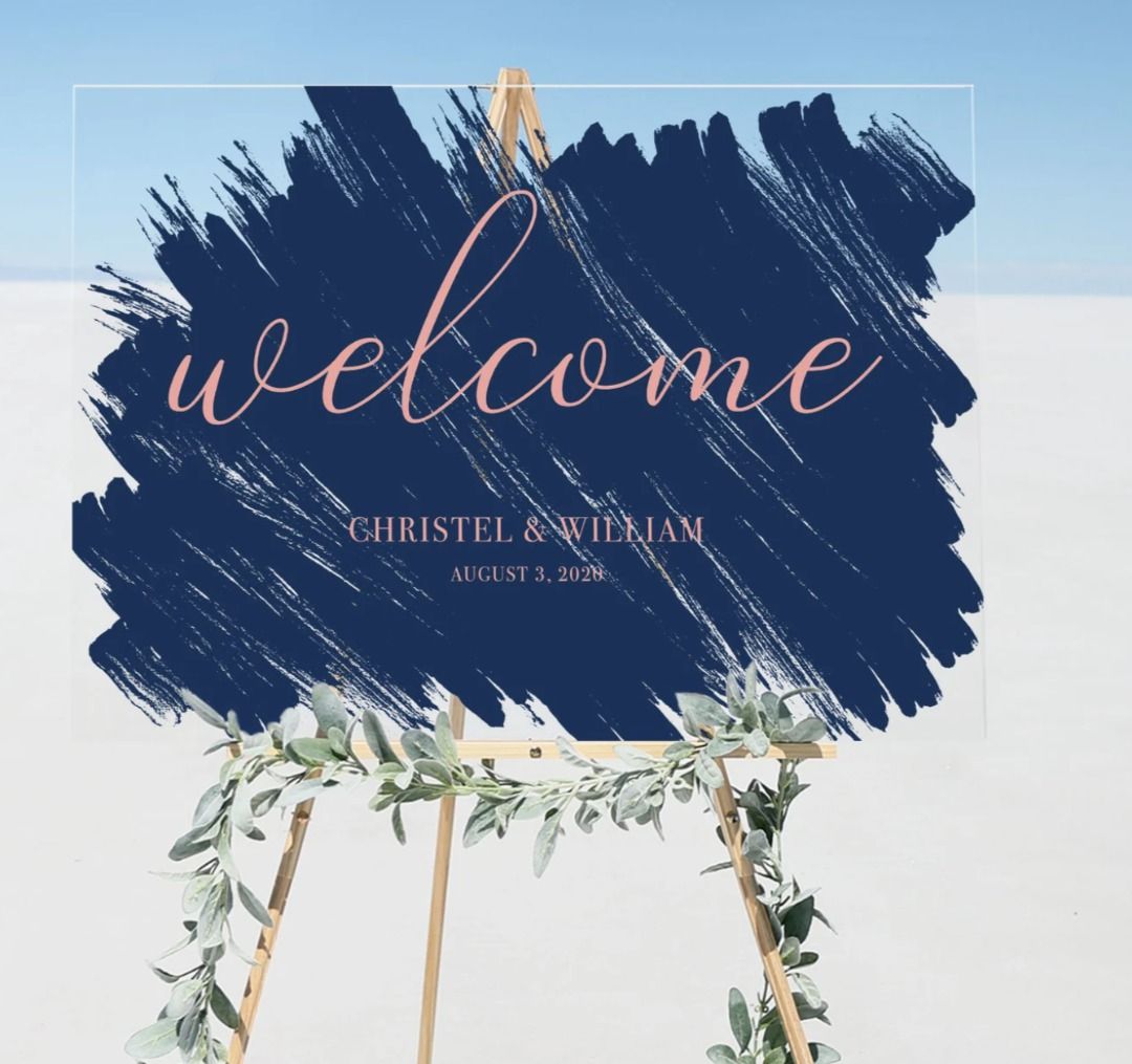 [sgLocal] Custom Welcome board Large Wedding Sign - Acrylic Wedding ...