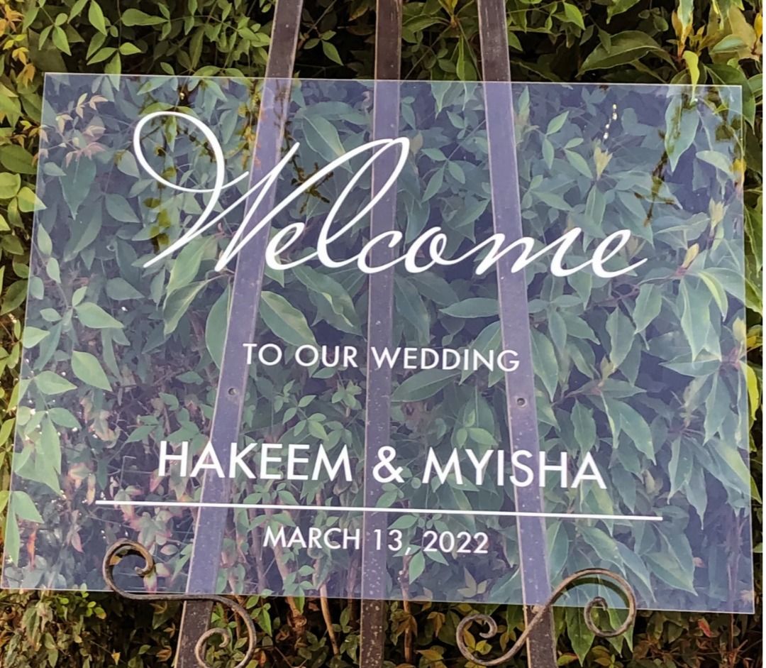 [sgLocal] Custom Welcome board Large Wedding Sign - Acrylic Wedding ...