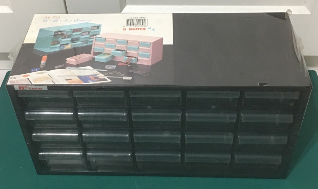 Shuter Miniature Drawer Units Black, Furniture & Home Living, Home ...