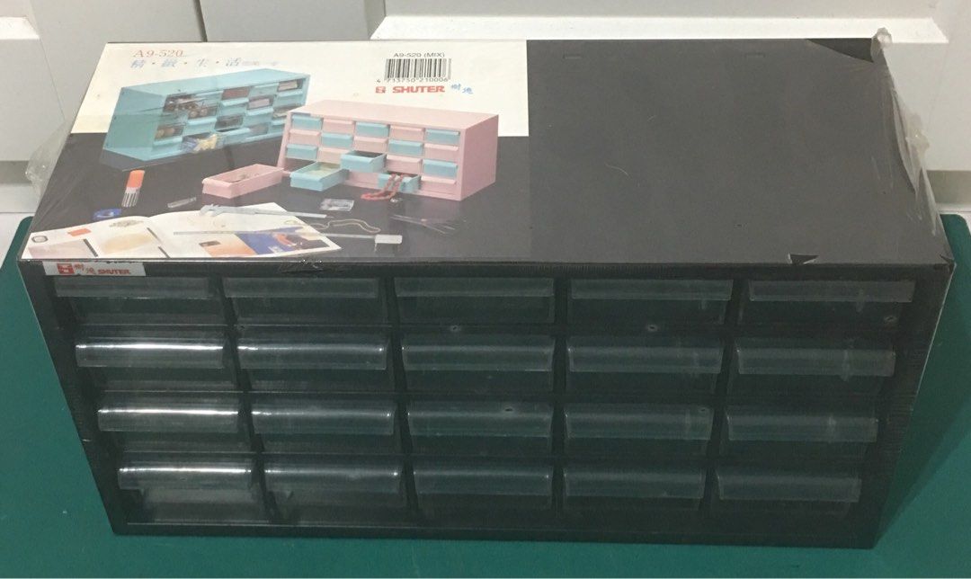 Shuter Miniature Drawer Units Black, Furniture & Home Living, Home ...