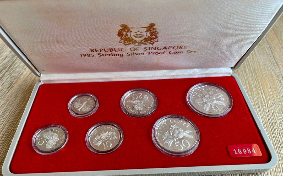 Singapore Silver Proof coin set 1985, Hobbies & Toys, Memorabilia ...