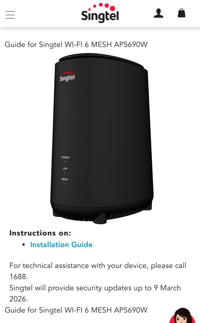 Singtel AP5690W, Wifi 6 mesh router dual pack. 2 Gbps., Computers ...