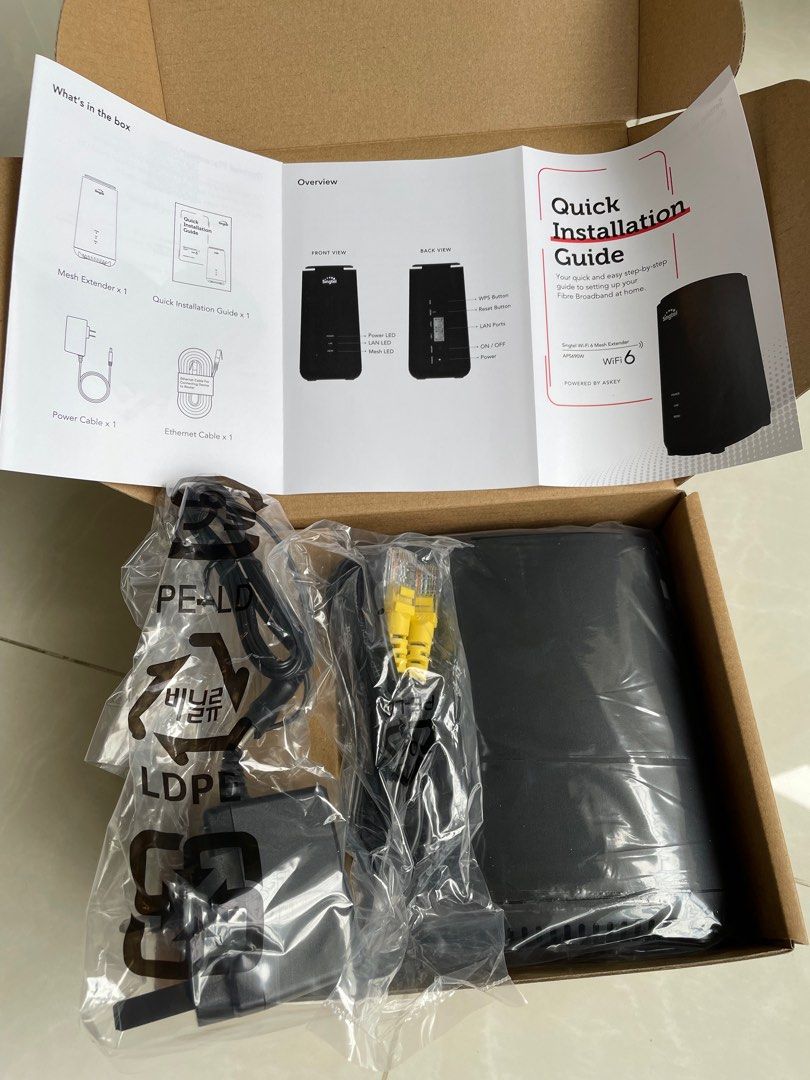 Singtel ASKEY Wi-Fi 6 Mesh Extender AP5690, Computers & Tech, Parts ...