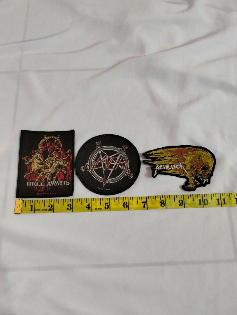 Slayer Metallica Official Merchandise Small Patches Back Patch Battle ...