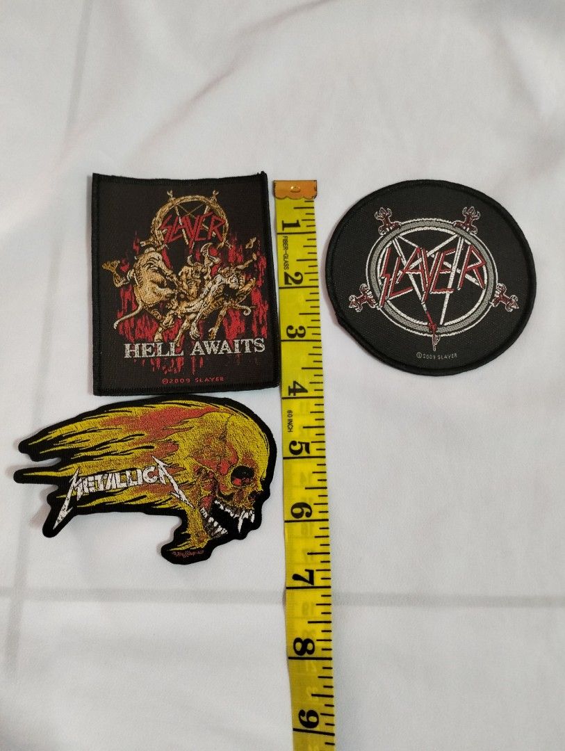 Slayer Metallica Official Merchandise Small Patches Back Patch Battle ...