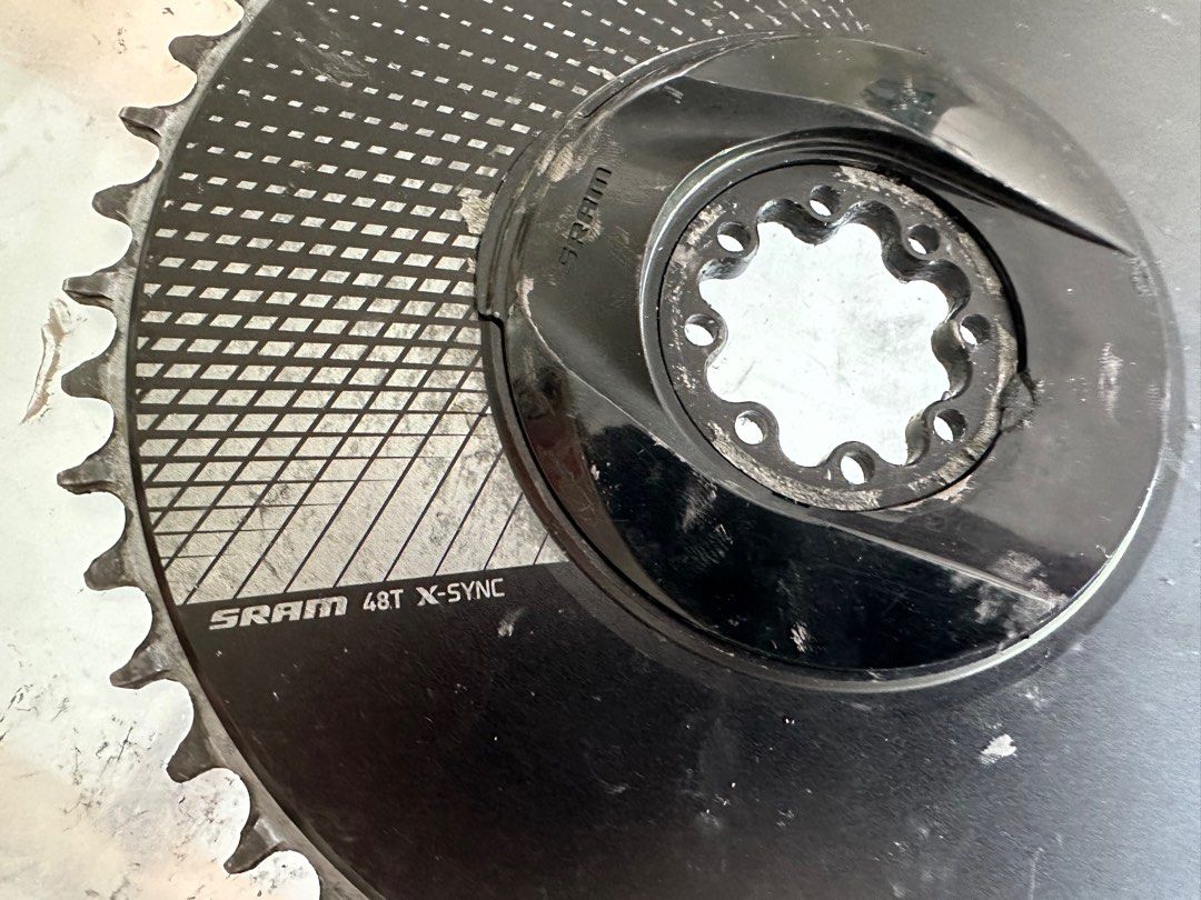 SRAM Red Aero 1x Chainring 48t with Red crankset (no PM), Sports ...