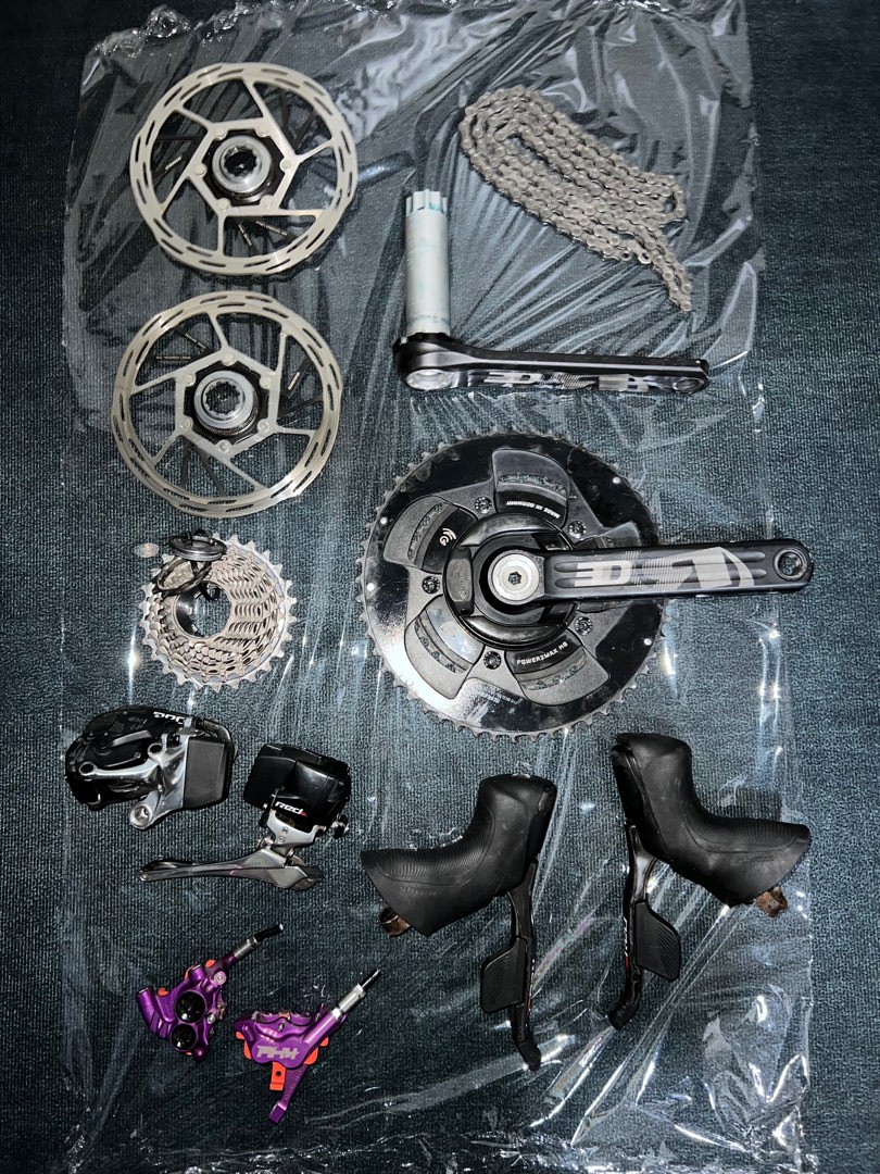 Sram Red Etap groupset Hope Rx4 brakes power2max power meter shifter ...