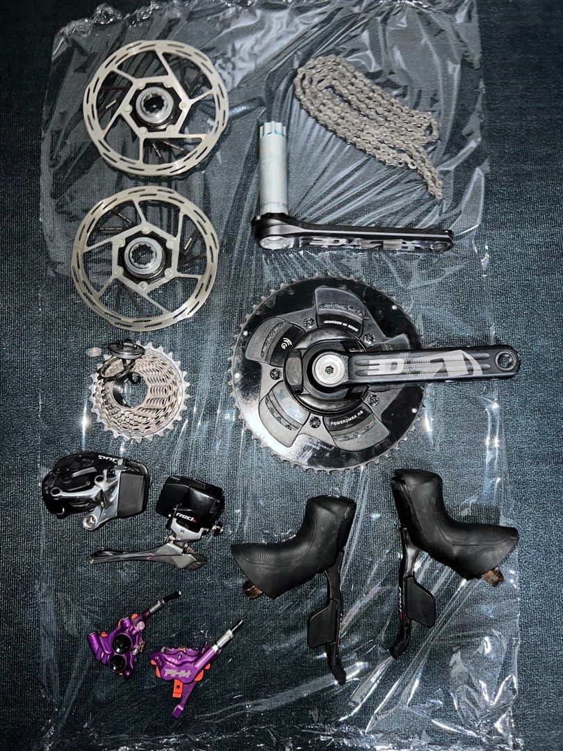 Sram Red Etap groupset Hope Rx4 brakes power2max power meter shifter ...