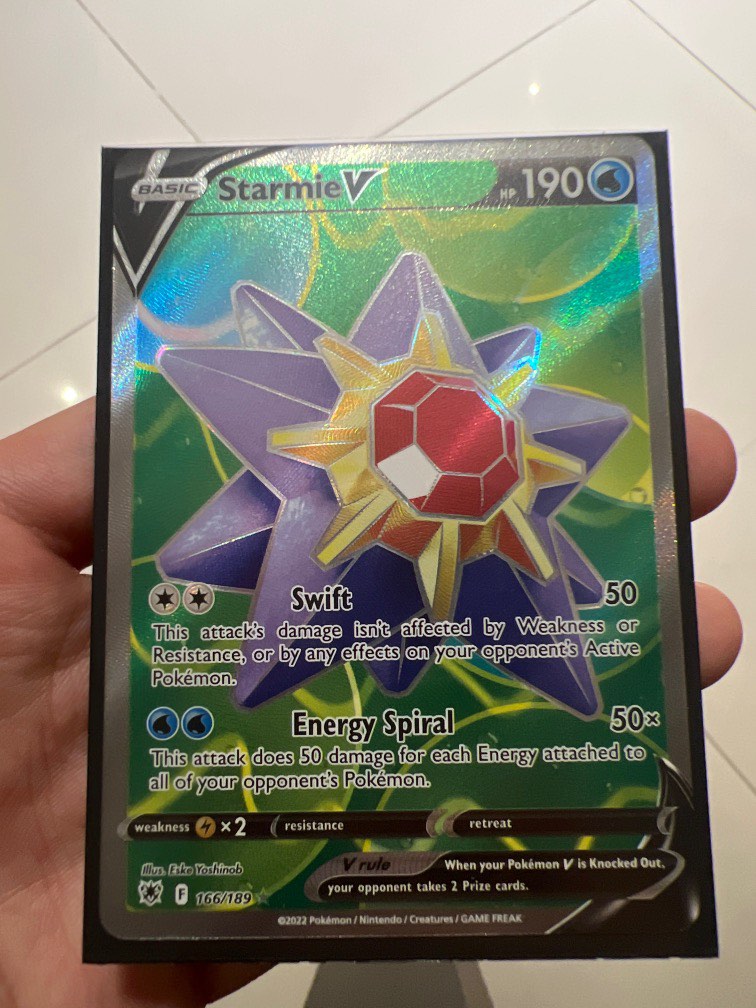 Starmie V Full Art - Pokemon TCG Card, Hobbies & Toys, Toys & Games on ...