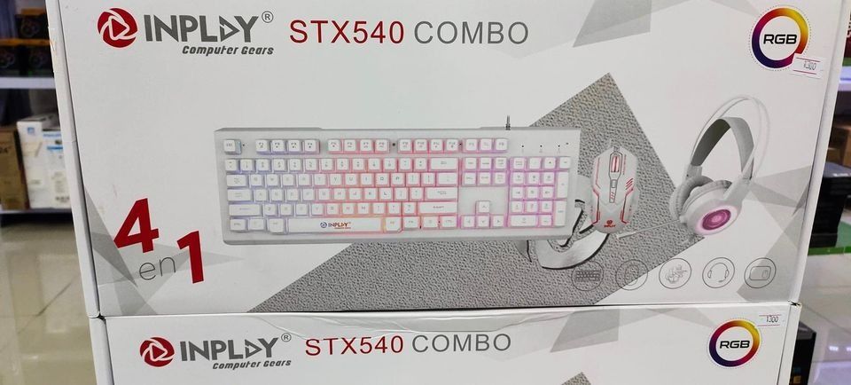 STX 540 4 in one Keyboard,mouse,headset and mousepad in 4 colors ...