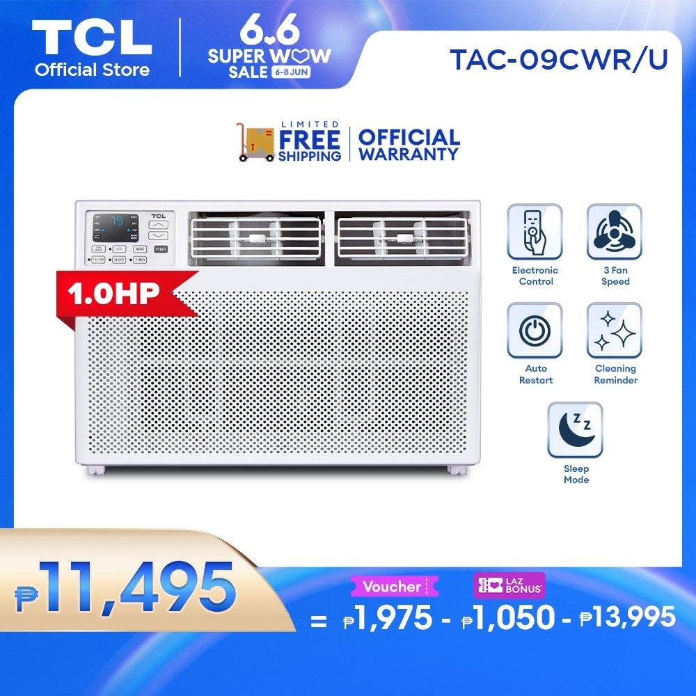 TCL 1.0HP Aircon Window Type with Remote, TV & Home Appliances, Air ...