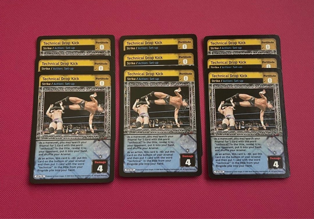 Technical Cards WWF WWE RAW DEAL, Hobbies & Toys, Toys & Games on Carousell