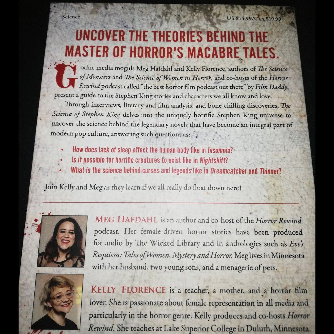The Science Of Stephen King by Meg Hafdahl and Kelly Florence, Hobbies ...