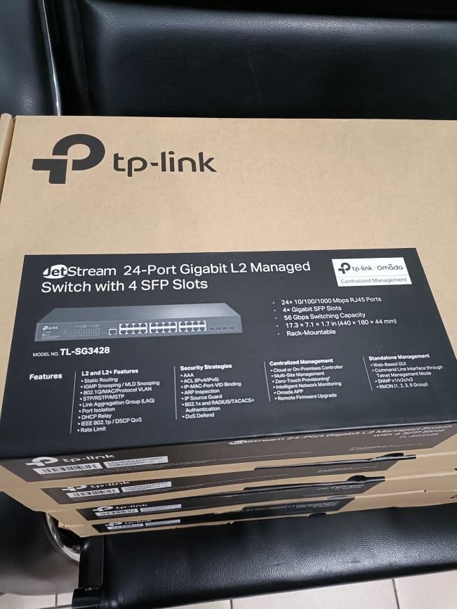 TP-LINK TL-SG3428 24-Port Gigabit L2+ Managed Switch with 4 SFP Slots ...