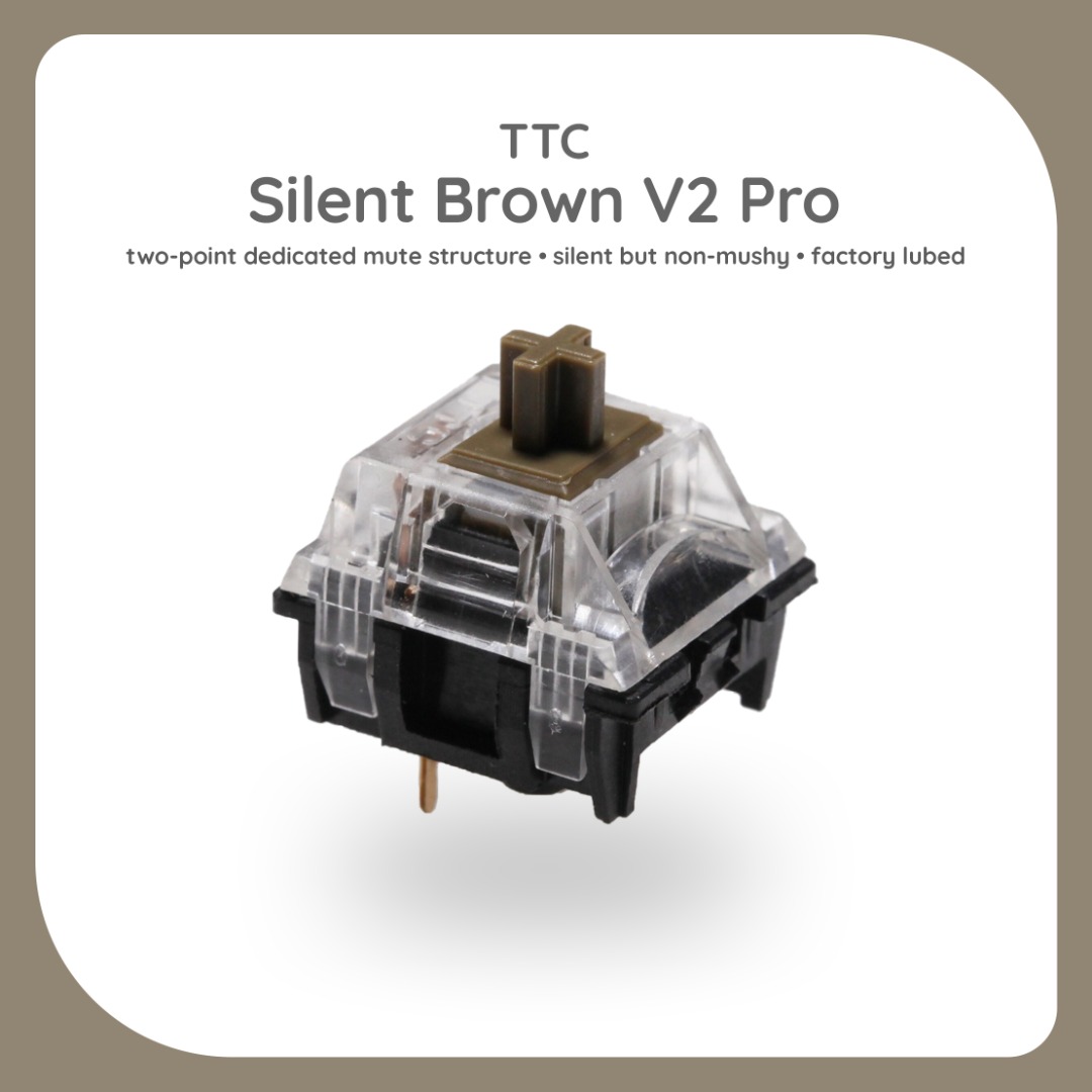 TTC Silent Brown V2 Pro Silent Tactile Switch for Custom Mechanical ...