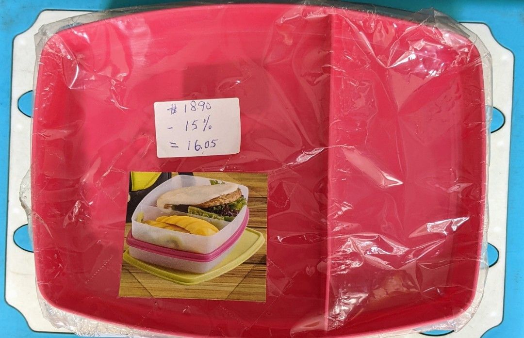 Tupperware Divided Lunch Box 650ml, Furniture & Home Living ...