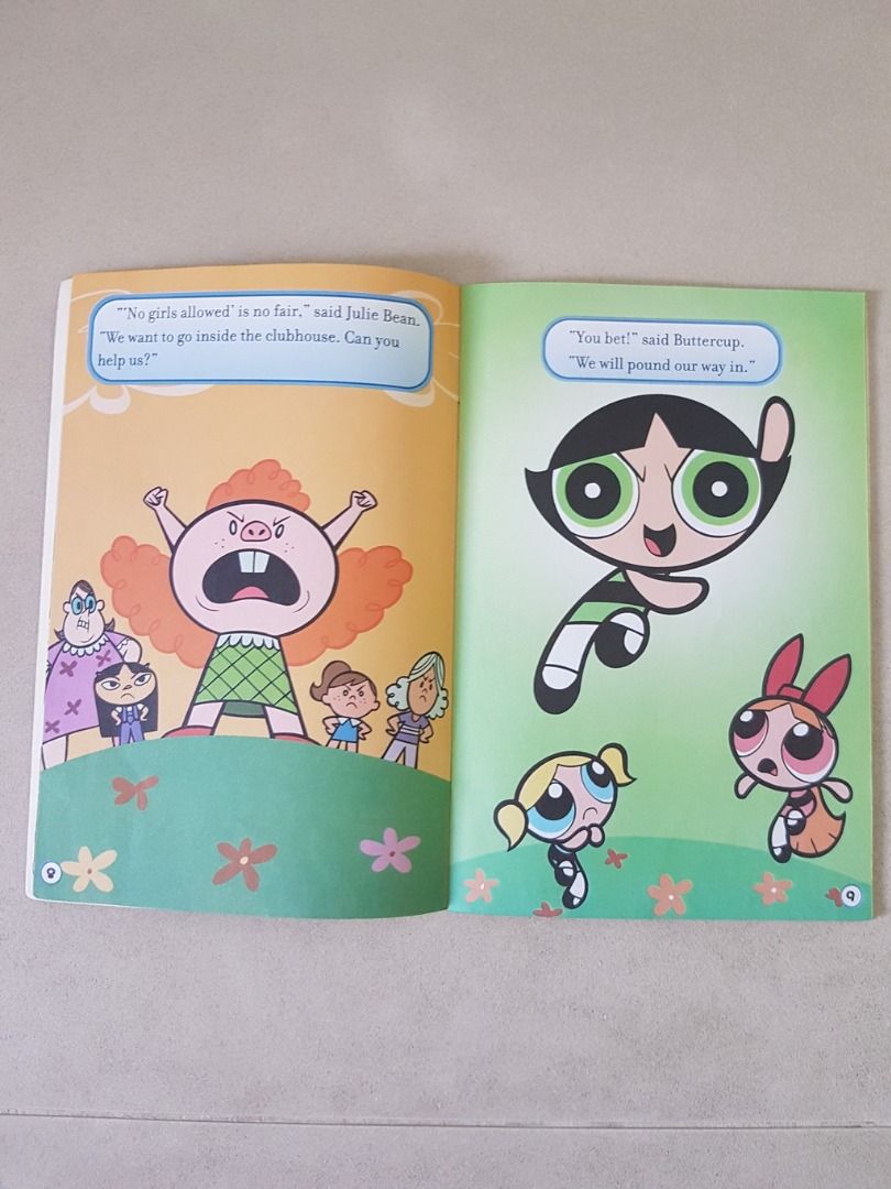 Set of 2 PowerPuff Girls Storybooks for early readers, Hobbies & Toys ...