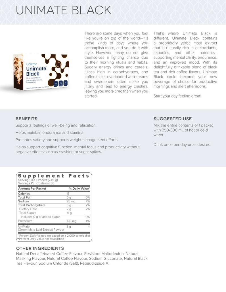 Unicity Unimate - Cituus Mint/Lemon/ Lemon Ginger/Black(Coffee), Health ...