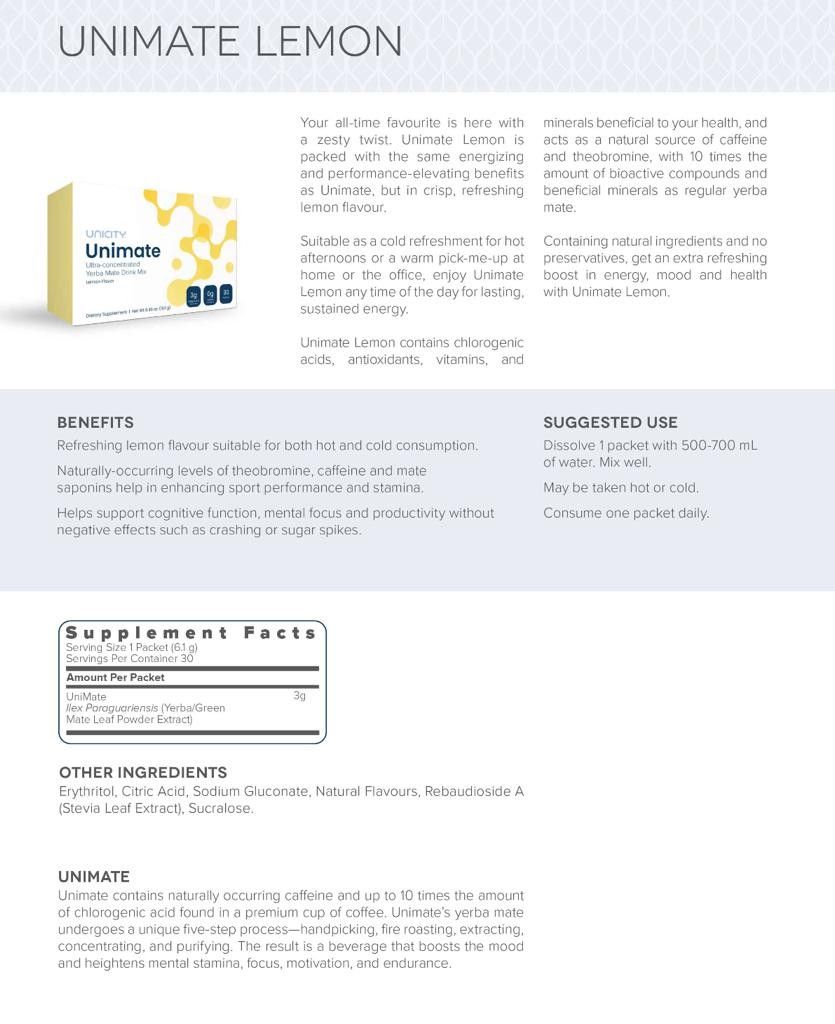Unicity Unimate - Cituus Mint/Lemon/ Lemon Ginger/Black(Coffee), Health ...