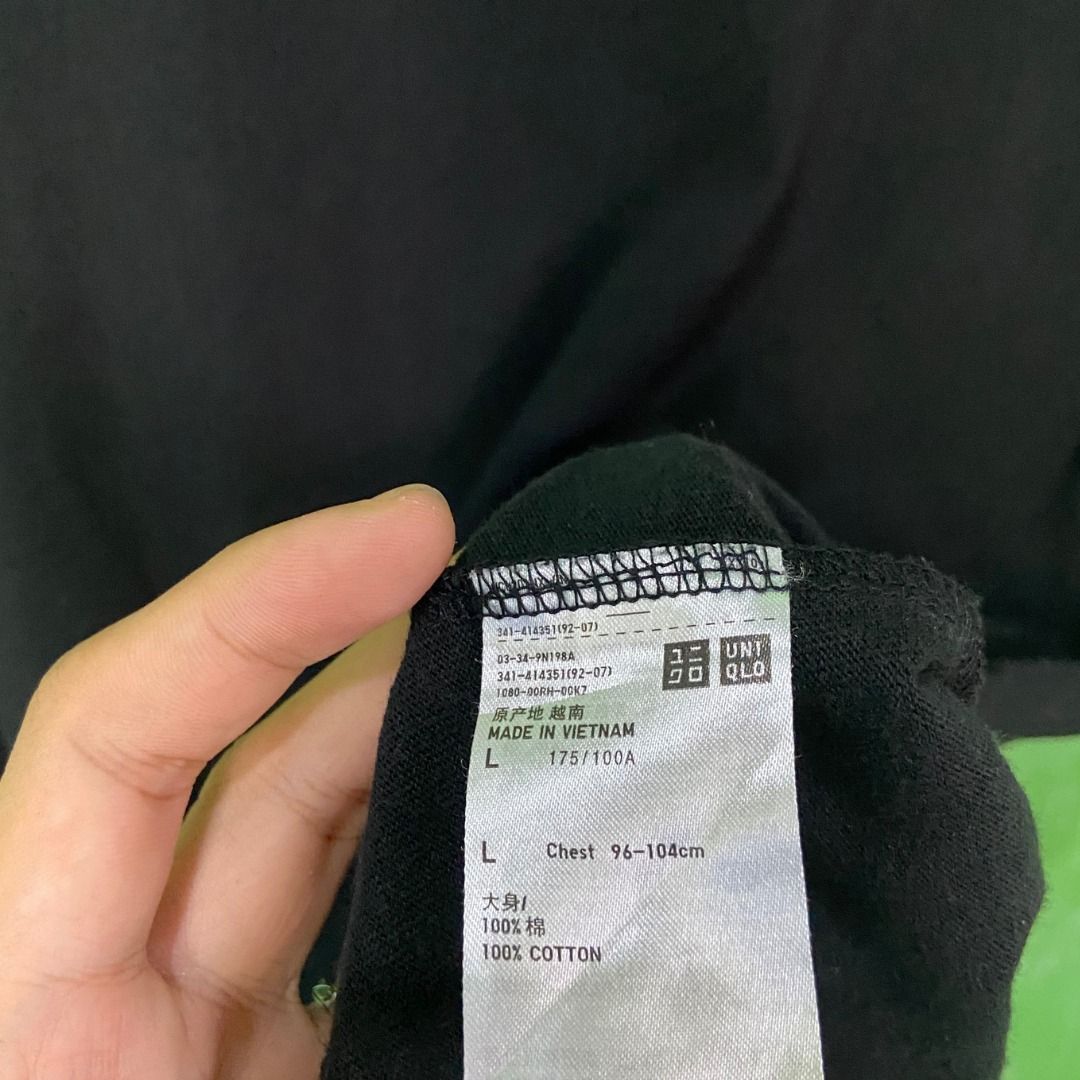 Uniqlo Crew Neck Black, Men's Fashion, Tops & Sets, Tshirts & Polo ...
