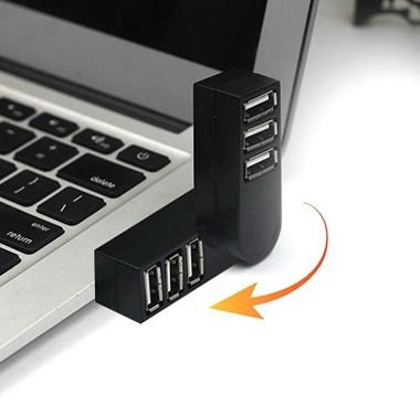 USB 3.0 3-Ports Rotatable Hub High Speed Portable Data Transfer ...