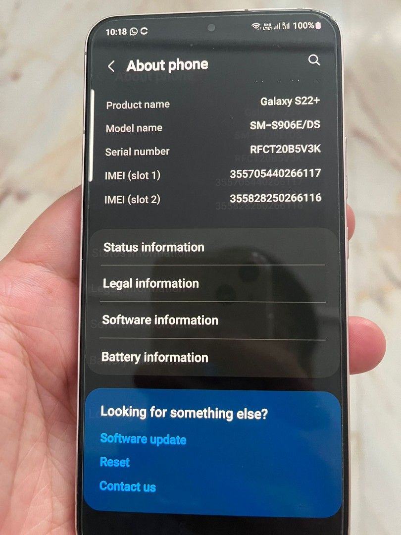 Used 4 corners dented , screen perfect Samsung S22+ s22 plus 256gb Pink ...