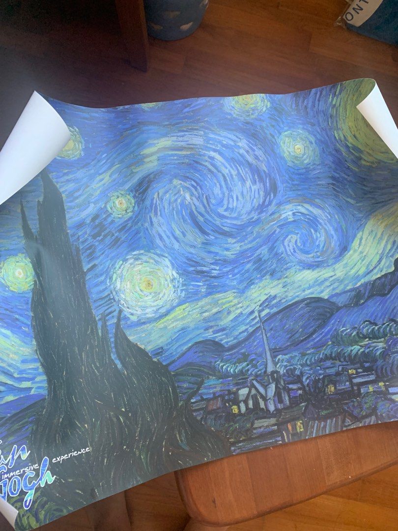 Van Gogh Starr Starry Night poster, Furniture & Home Living, Home Decor ...