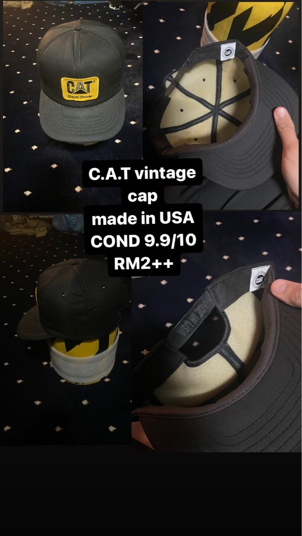 VINTAGE CAT CAP, Men's Fashion, Watches & Accessories, Cap & Hats on ...
