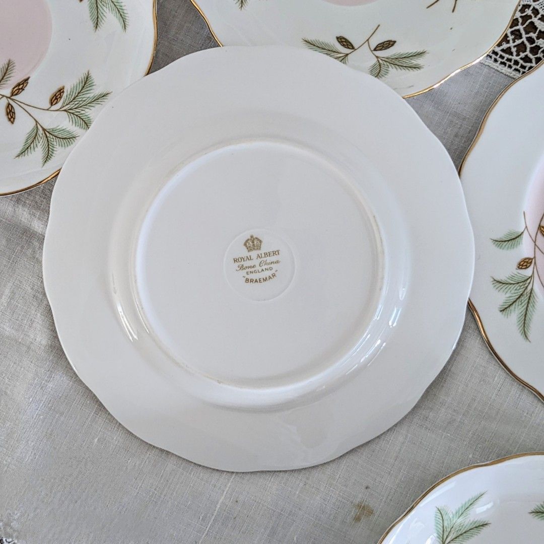 Vintage Royal Albert bone china tea plate, Braemar pattern, Furniture ...