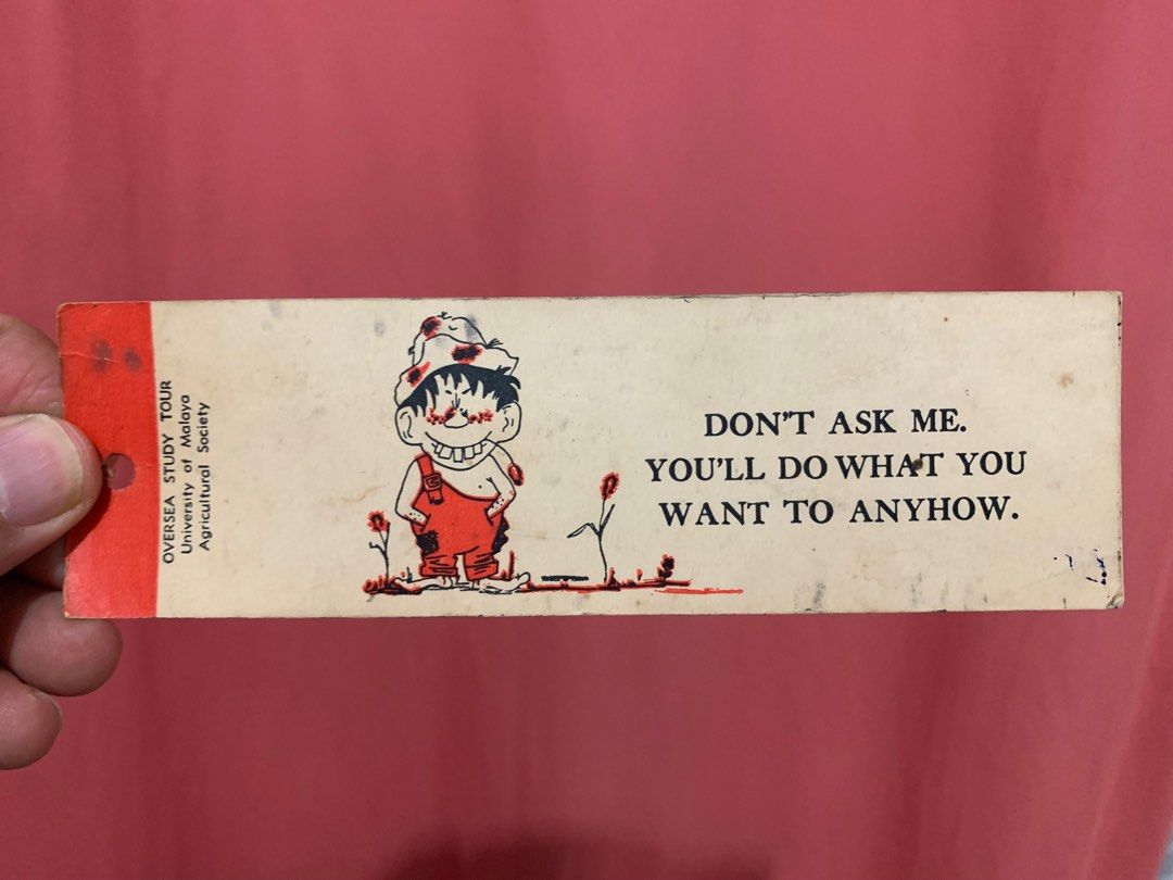 Vintage Universiti of Malaya Bookmark RM10, post add RM5, Hobbies ...