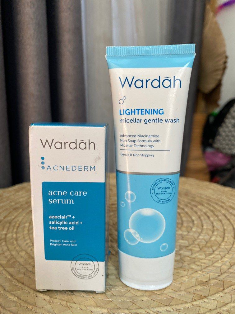 Wardah Facial Wash And Acne Serum On Carousell