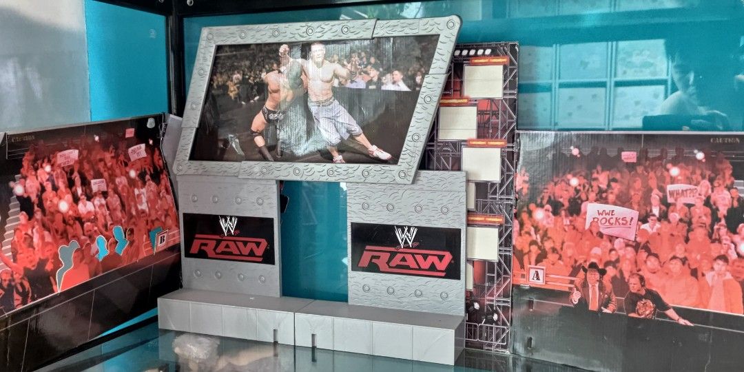 Wwe raw stage for figure, Hobbies & Toys, Toys & Games on Carousell