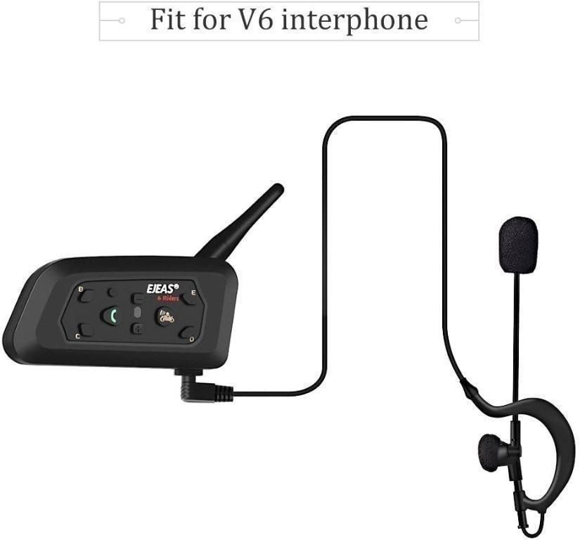 X4528 Single Ear Hook Headphones Microphone Headset for Intercom ...