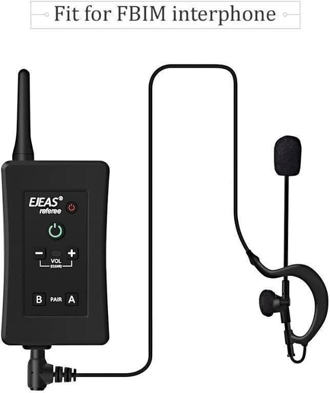 X4528 Single Ear Hook Headphones Microphone Headset for Intercom ...