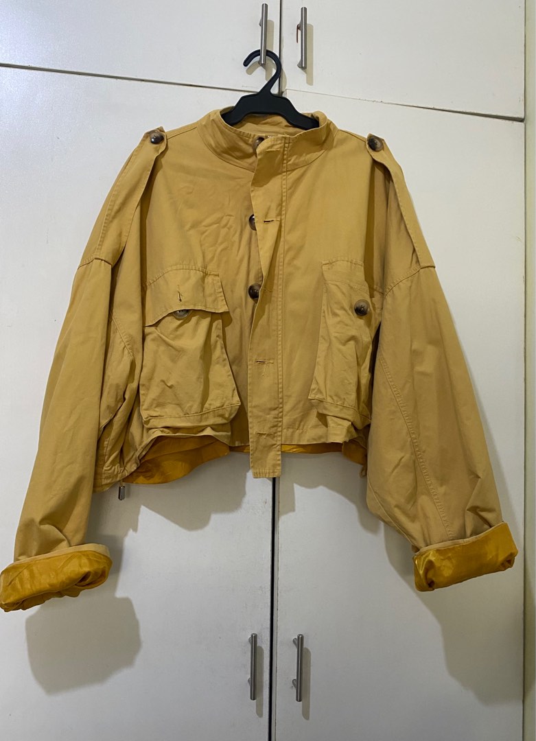 Yellow Cropped Jacket (Baguio Finds) on Carousell