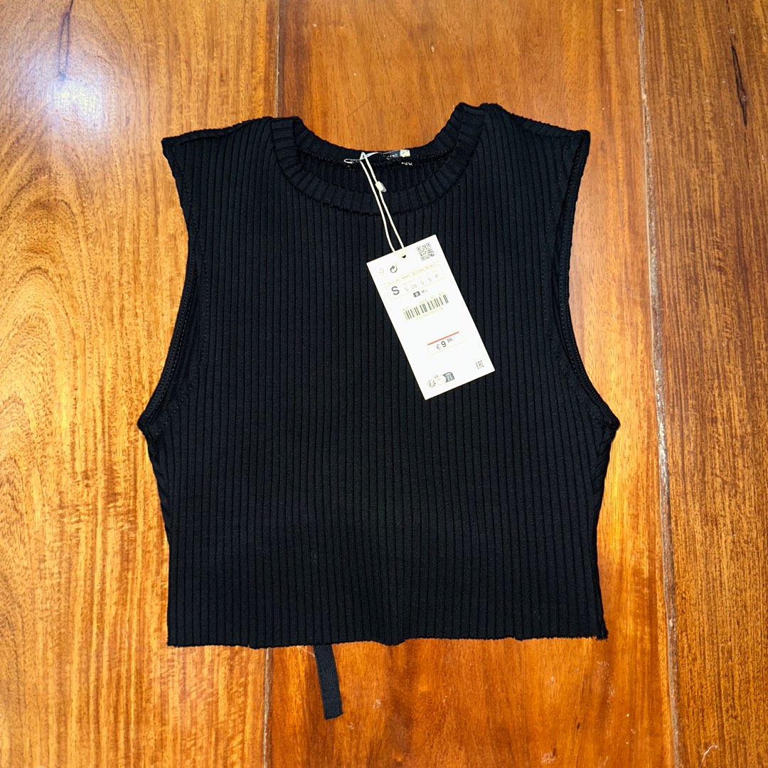 ZARA BACKLESS CROP TOP, Women's Fashion, Tops, Sleeveless on Carousell