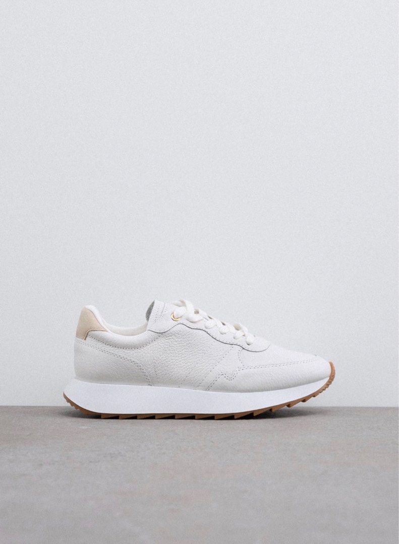 Zara leather trainers on Carousell