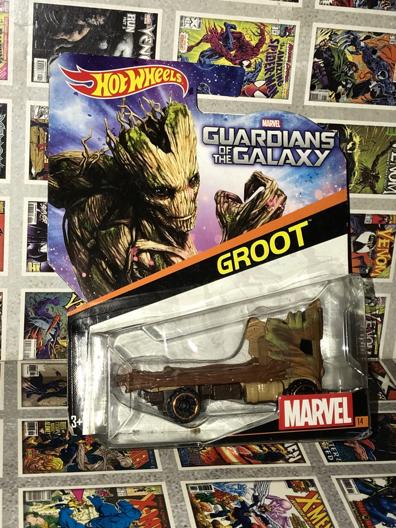 2 Variant Hotwheels Die cast Groot Marvel Guardians of the Galaxy ...