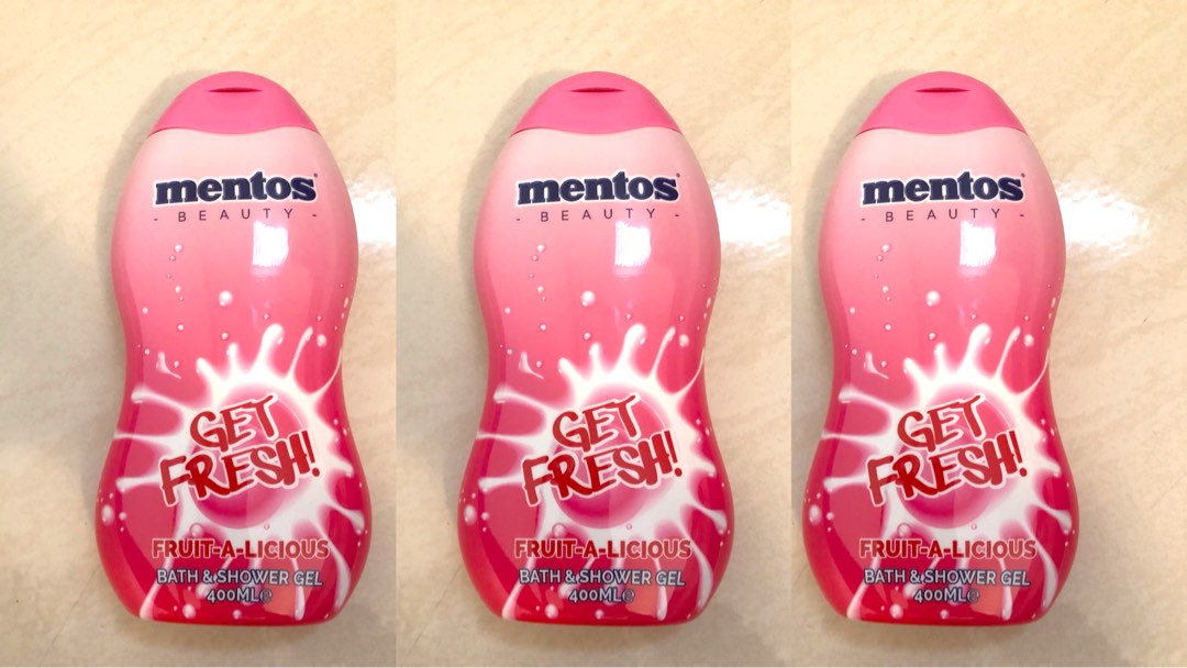 3/6 x 400ml MENTOS beauty fruit-a-licious bath& shower gel, Beauty ...