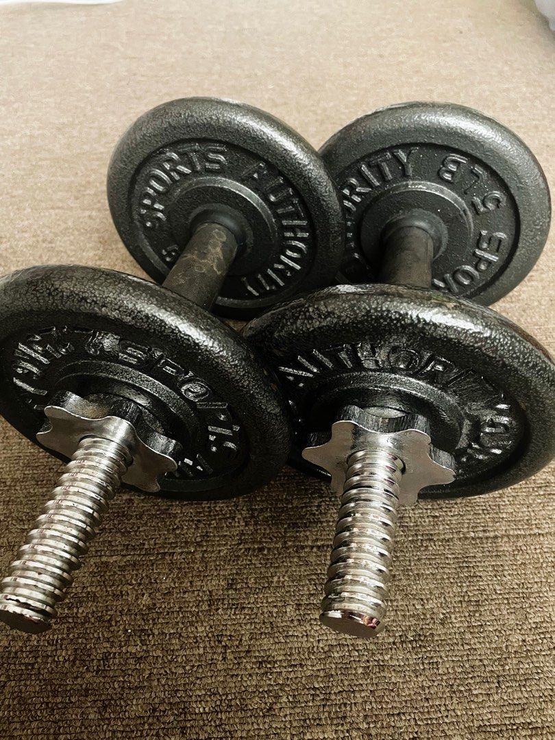 5 lb Dumbbells (adjustable), Sports Equipment, Exercise & Fitness ...