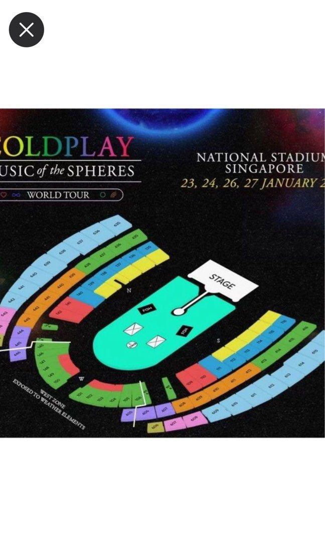 5x Coldplay 31 Jan Cat7, Tickets & Vouchers, Event Tickets on Carousell