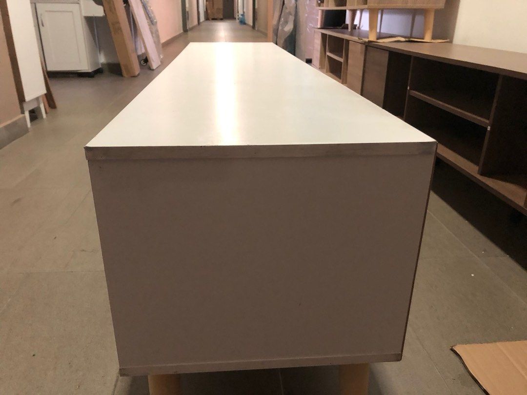 6ft tv cabinet white - defect unit, Furniture & Home Living, Furniture ...