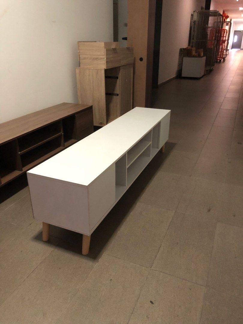 6ft tv cabinet white - defect unit, Furniture & Home Living, Furniture ...