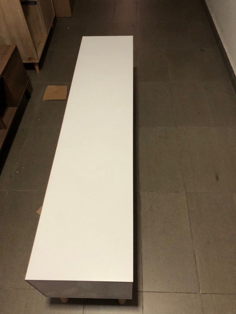 6ft tv cabinet white - defect unit, Furniture & Home Living, Furniture ...