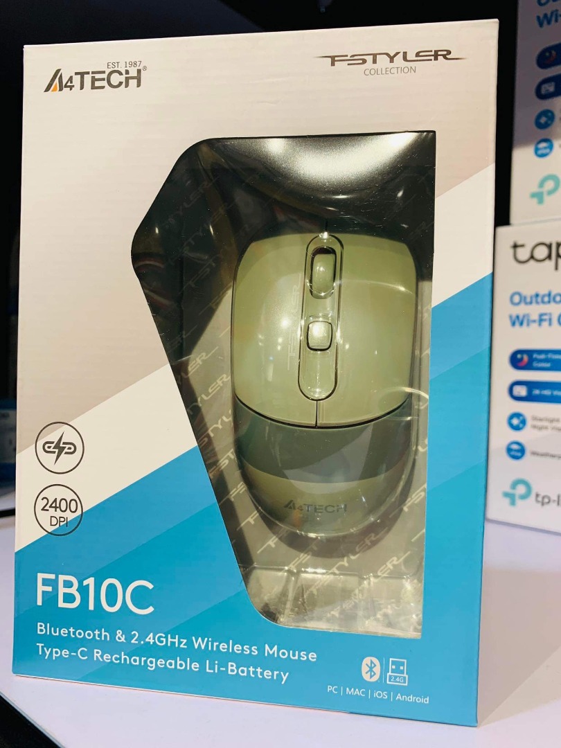 A4Tech Fstyler FB10C Rechargeable Bluetooth & 2.4ghz Wireless Mouse ...