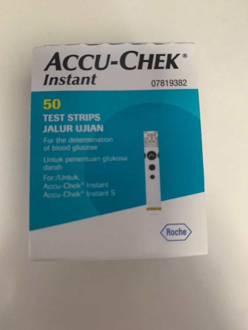 Accu-Chek Instant Blood Glucose Test Strips 50s, Health & Nutrition ...