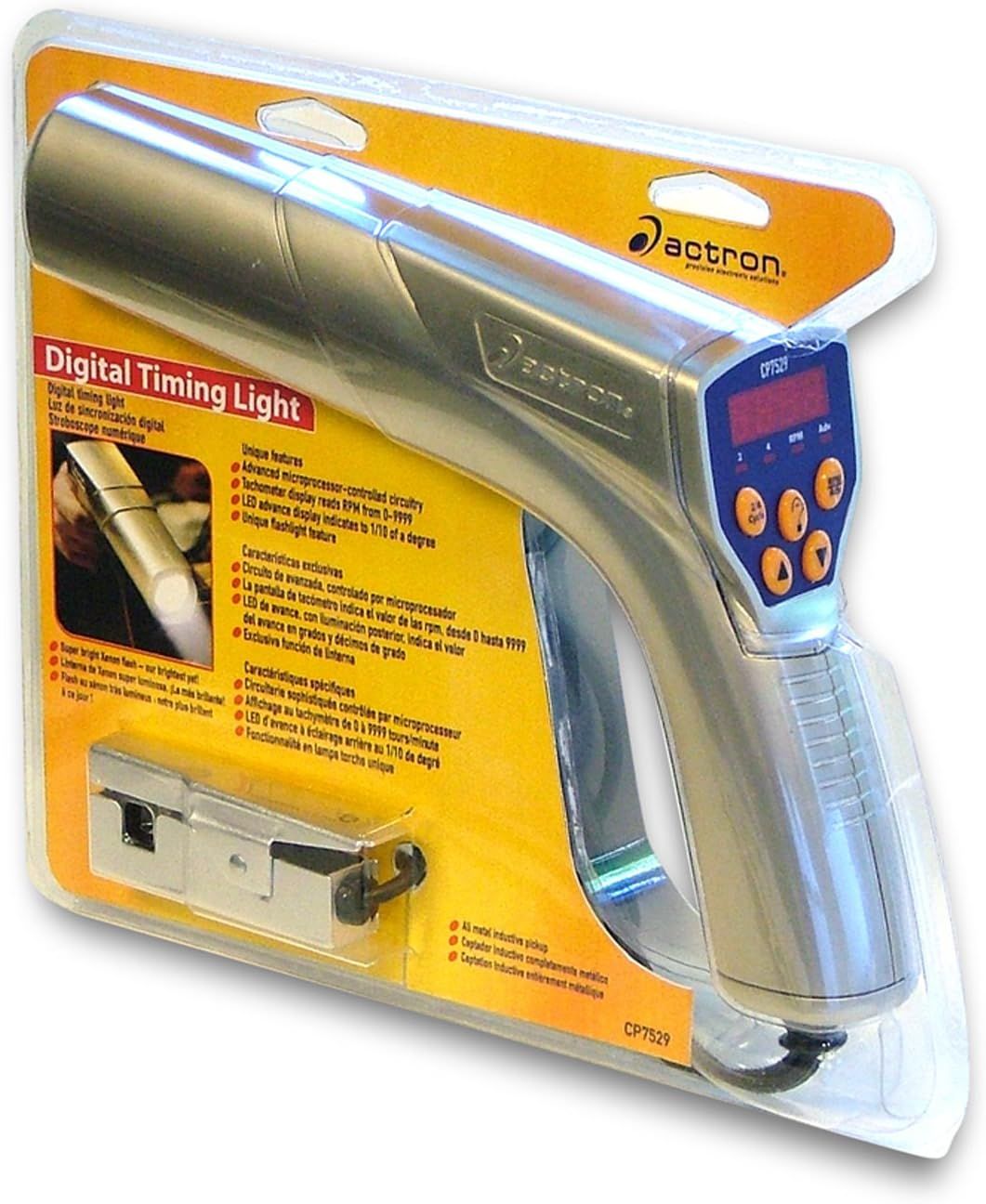 Actron CP7529 Digital Timing Light with Advance, Tachometer, Flashlight ...