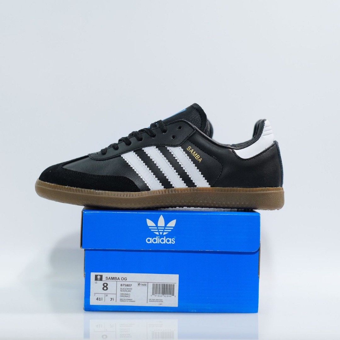 Adidas samba OG black gum, Fesyen Pria, Sepatu , Sneakers di Carousell
