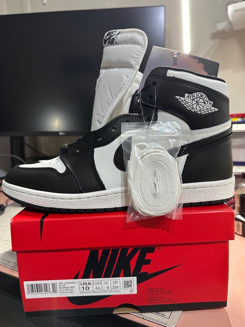 Air Jordan 1 High 85 Black White aka AJ1 Panda, Men's Fashion, Footwear ...